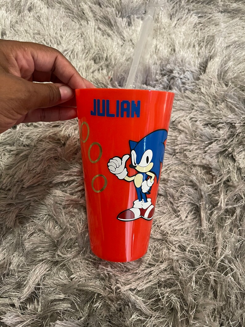 Sonic Cold Cup Sonic Cup Sonic Inspired Cold Cup - Etsy