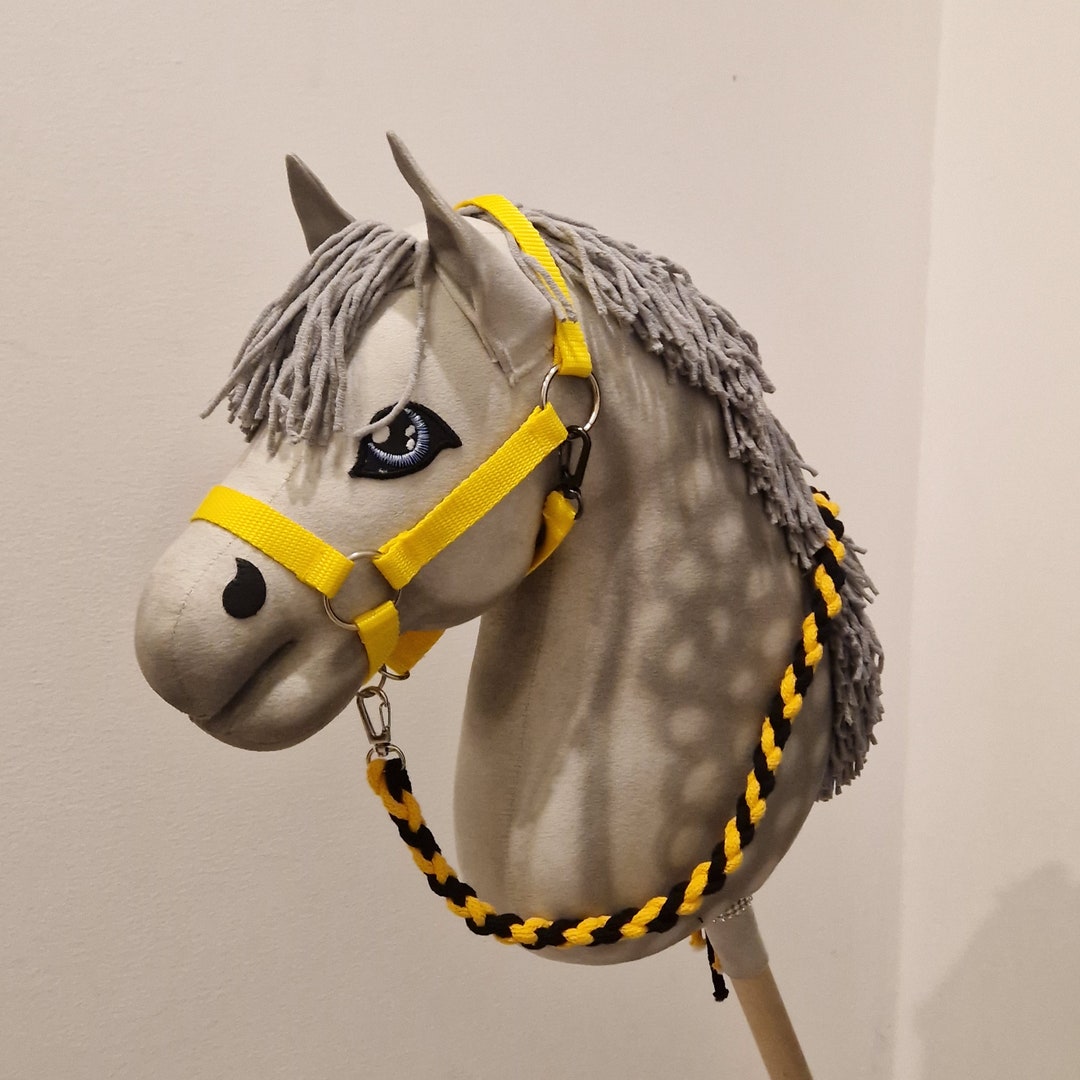Yellow CLASSIC Halter / Collar for Hobby Horse With a Twisted Baumwolle ...