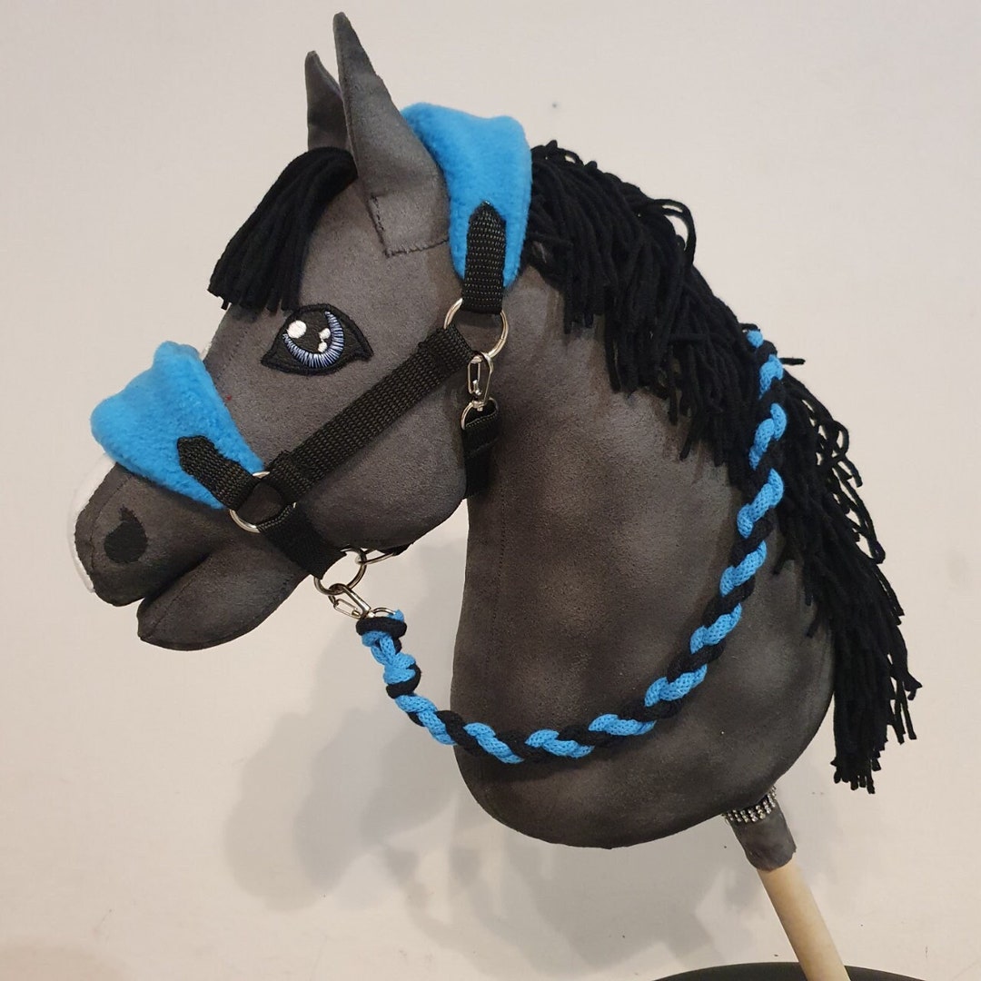 Blue SOFT Halter / Collar for Hobby Horse With a Twisted Baumwolle Rope ...