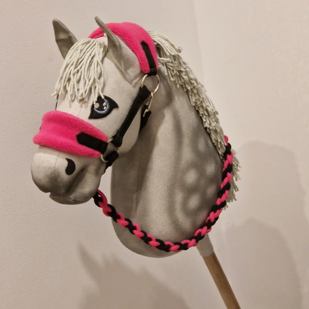 Pink SOFT Halter / Collar for Hobby Horse With a Twisted Baumwolle Rope ...