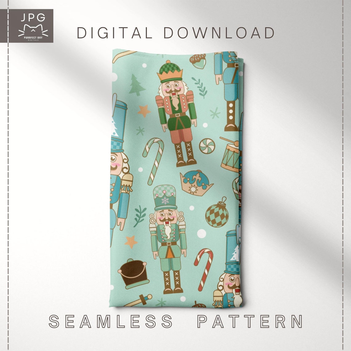 Nutcracker Seamless Pattern and Png Setchristmas Seamless - Etsy