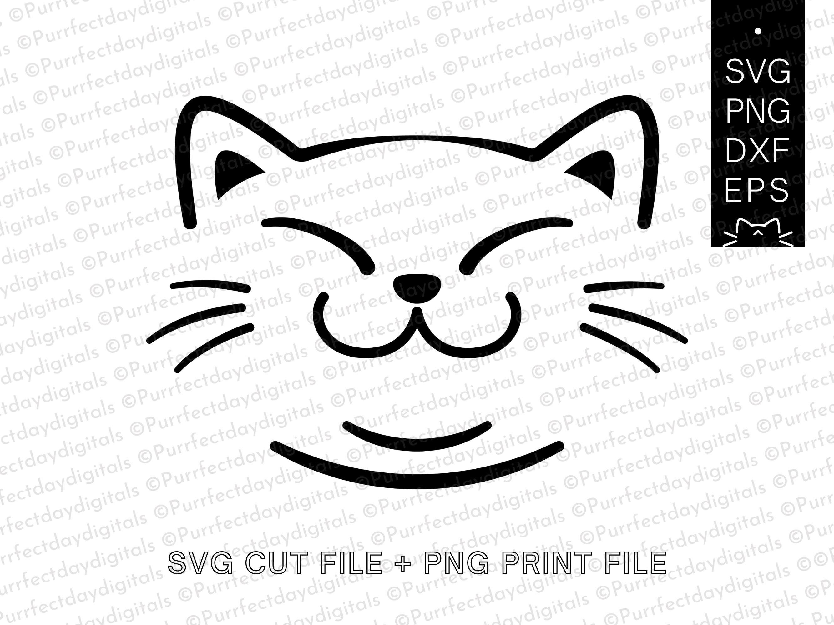 Cartoon Cat Head Outline