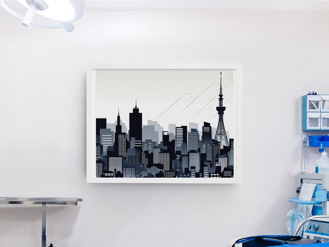 Iconic Skyline of Tokyo Art Print, Japan Print, Tokyo Print, AI Print ...