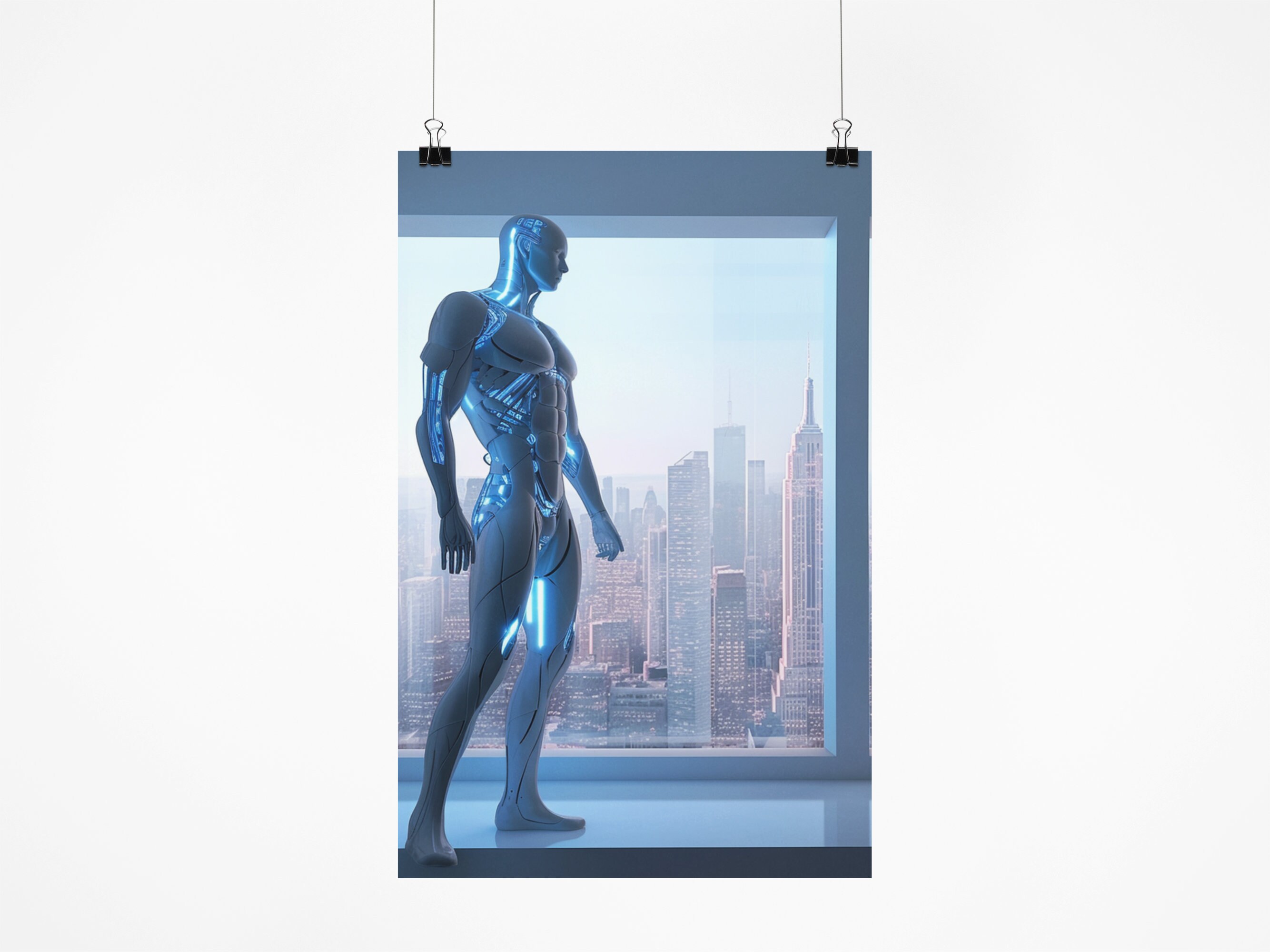 Sentient Robots, Robot, AI Print Sentient Robots, Red Art Print, Red ...