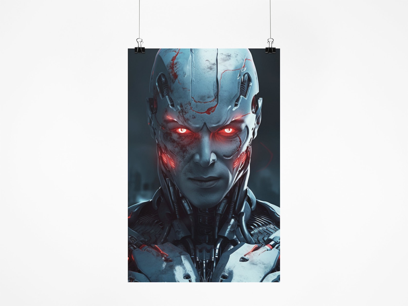 Sentient Robots, Robot, AI Print Sentient Robots, Blue Art Print, Blue ...