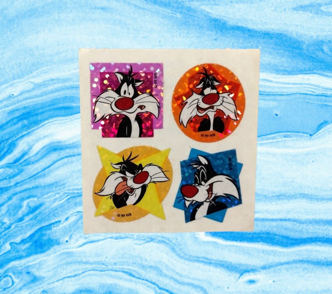 Vintage Looney Tunes Sticker by Sandylion Sylvester the Cat | Etsy