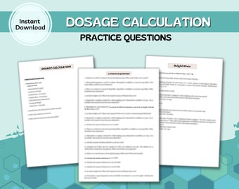 Nursing Dosage Calculations Med Calculation Medication - Etsy UK