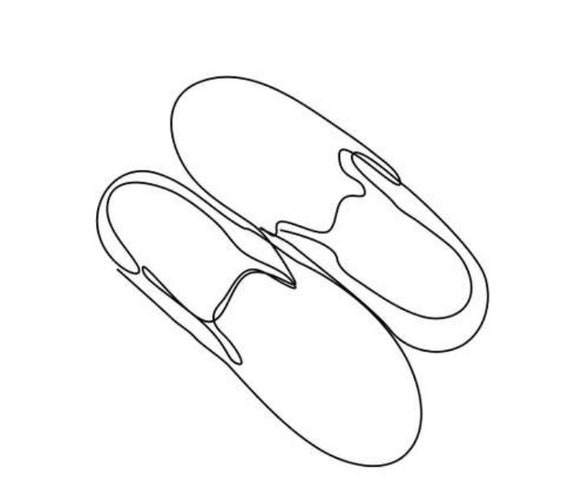 Continuous Single Line Drawing of Casual Shoes. - Etsy