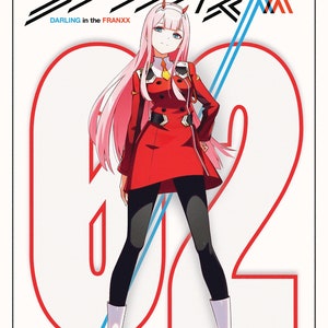 Darling in the Franxx ZERO TWO (02) Vintage Style Poster | Wall Print ...