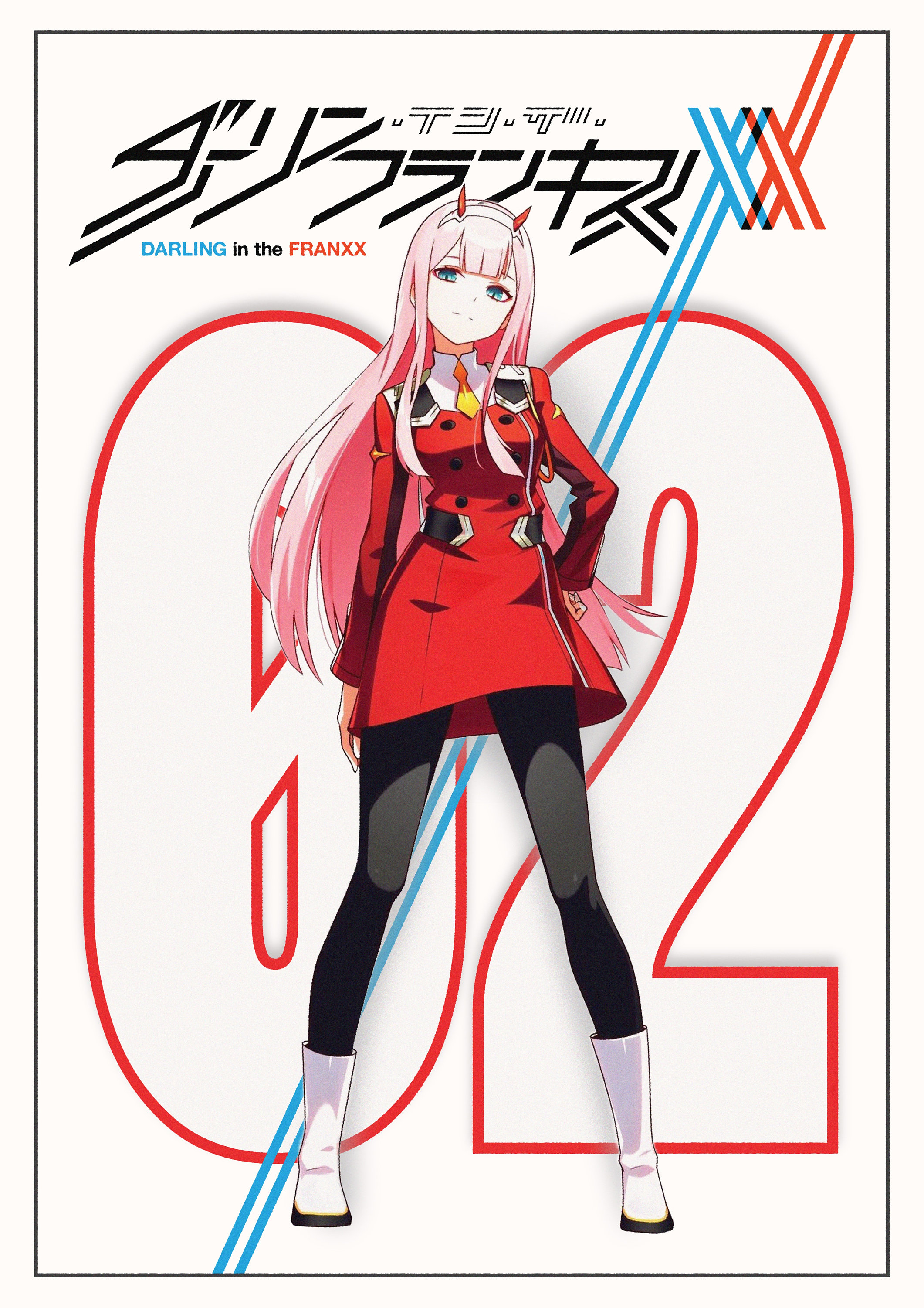 Darling in the Franxx ZERO TWO (02) Vintage Style Poster | Wall Print ...