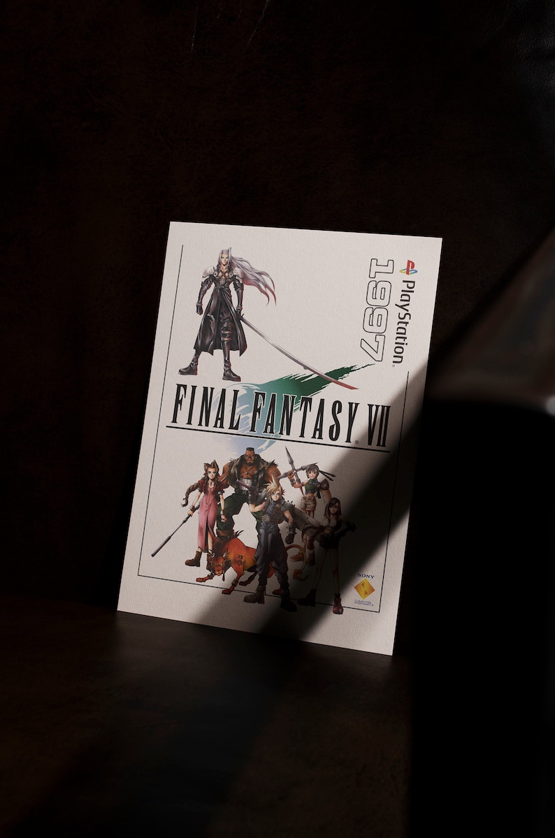Final Fantasy 7 FFVII Video Game Art Vintage Style Poster Wall Print ...