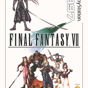 Final Fantasy 7 (FFVII) Video Game Art Vintage Style Poster | Wall Print, Digital Download ...