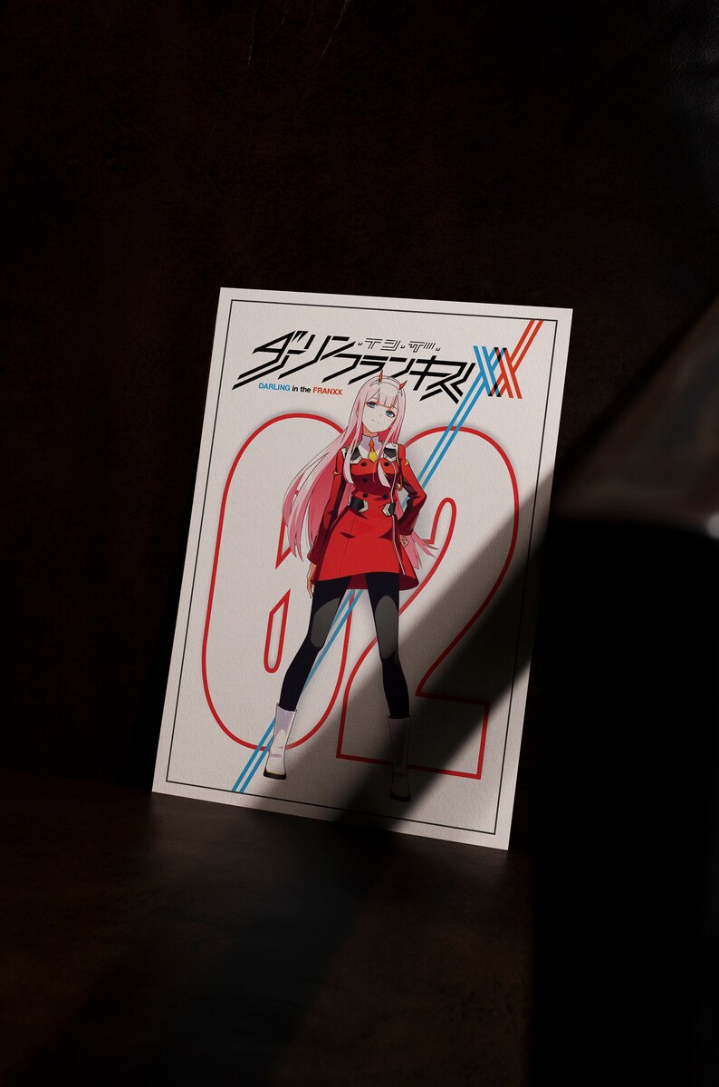 Darling in the Franxx ZERO TWO (02) Vintage Style Poster | Wall Print ...