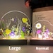 Timeinhand|natural Flowers Night Light With Wood Base,colorful Pressed ...
