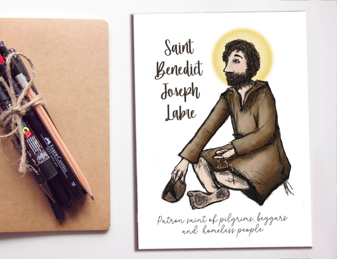 St Benedict Joseph Labre Printable Greeting Card | Catholic Saint Card ...