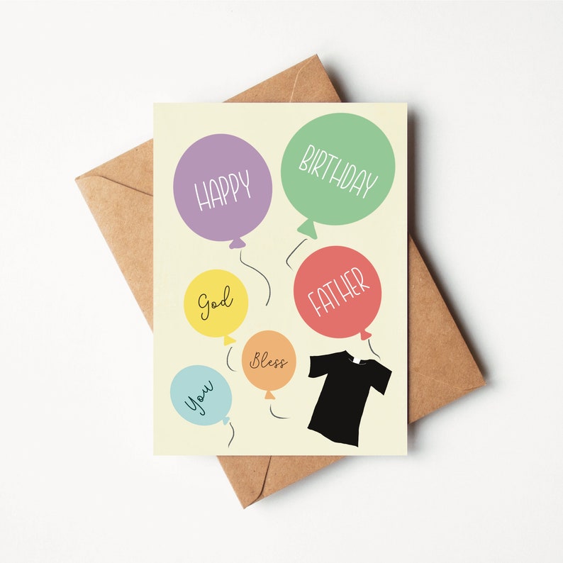 Priest Birthday Card: Happy Birthday Father, God Bless You (digital ...