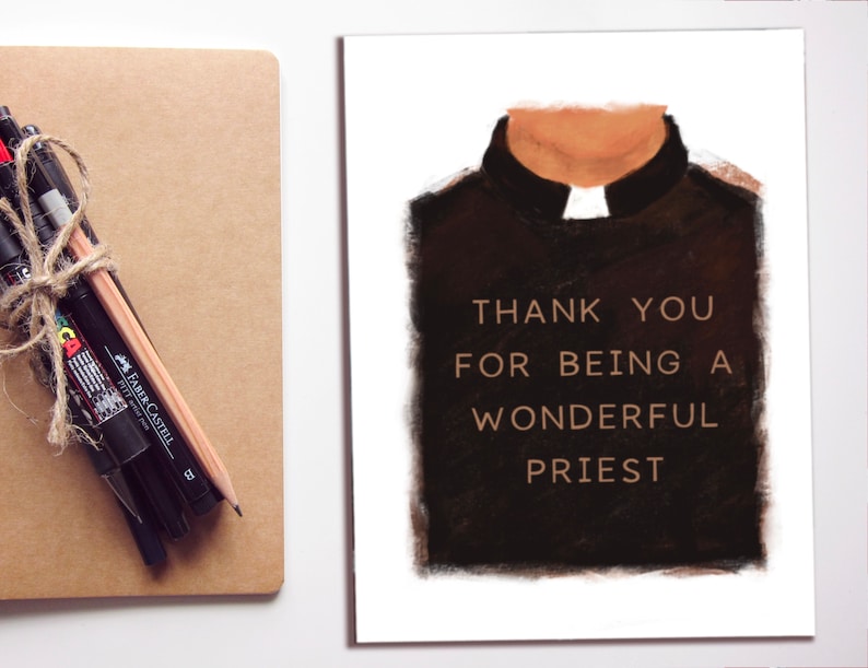 Priest Thank You Card Printable: Anniversary, Retirement, Farewell ...