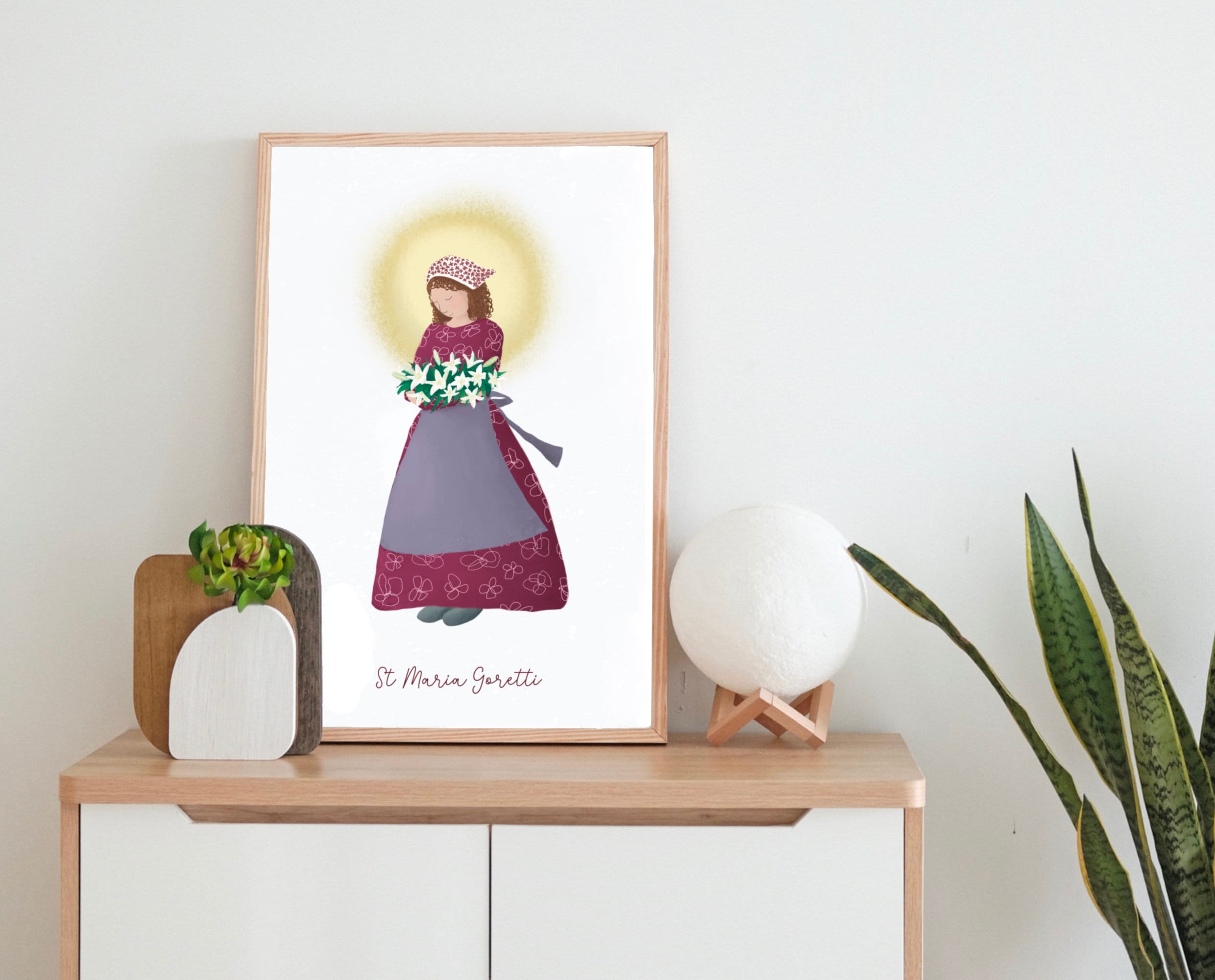 St Maria Goretti Art Print: Catholic Confirmation Gift (digital ...