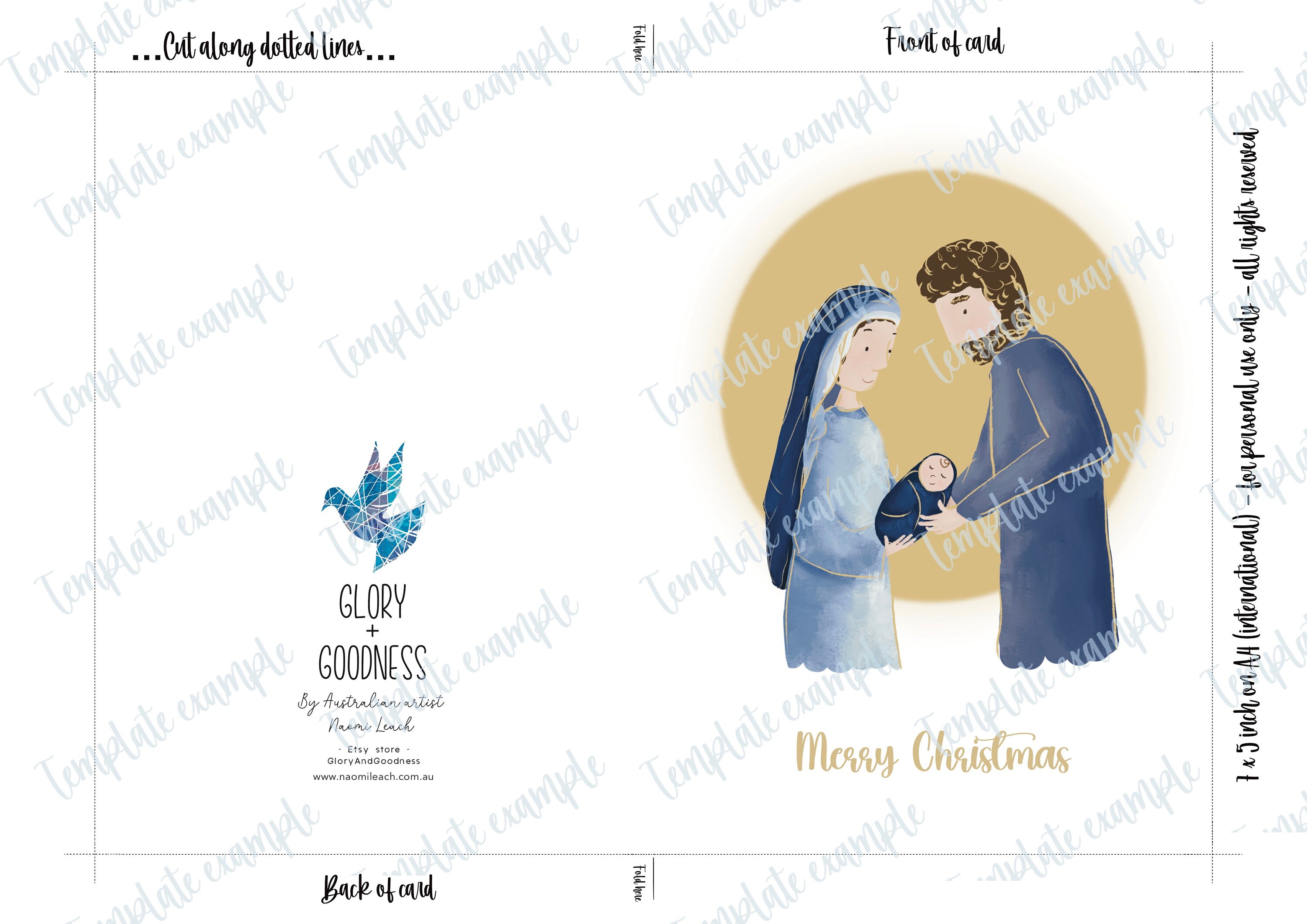 Holy Family Christmas Card Printable | Printable Christian Christmas ...