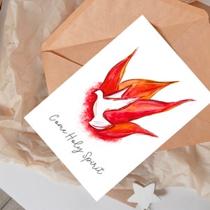 Confirmation Card Printable | Dove and Fire | Digital Download ...