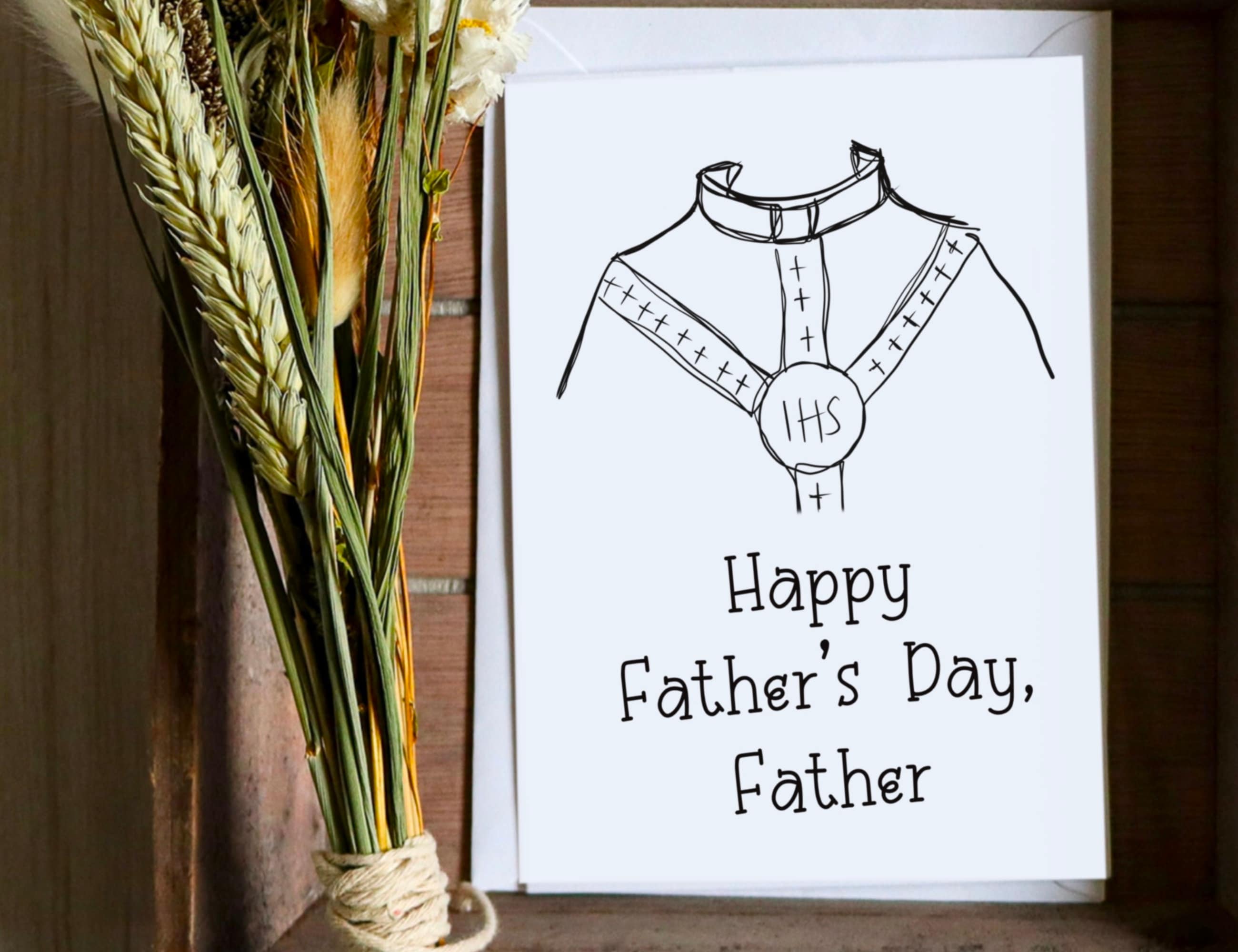 Father's Day Card for Priest: Catholic Clergy Greeting Card Digital ...