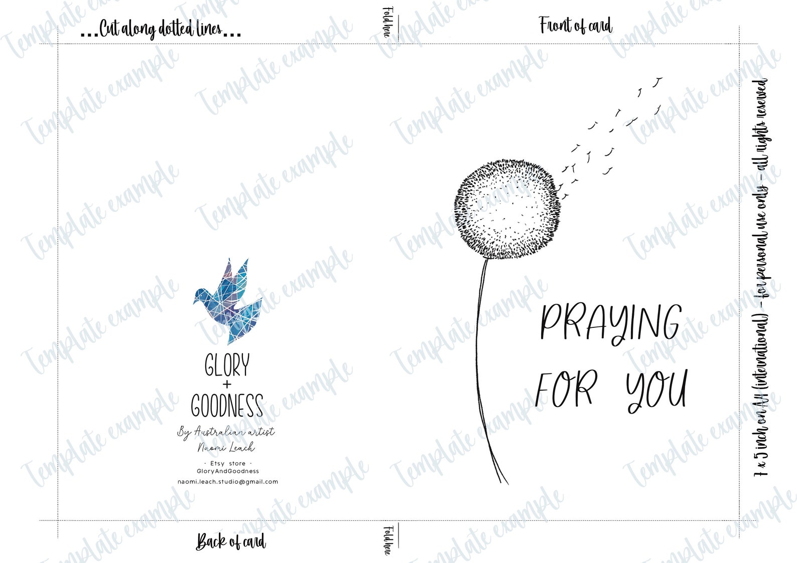 Praying for You Card Printable | Digital Download | Religious ...