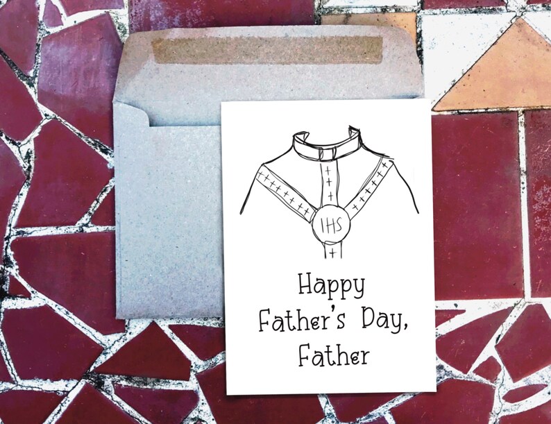 Father's Day Card for Priest: Catholic Clergy Greeting Card Digital ...