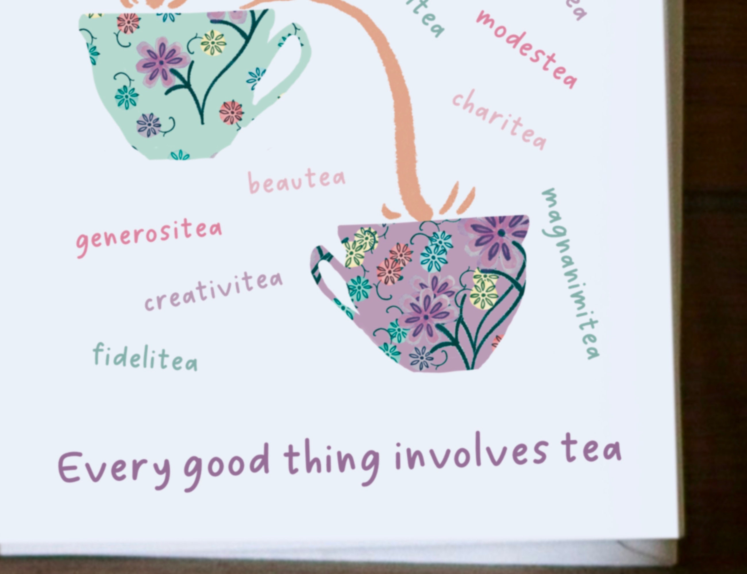 Funny Tea Card Printable Digital Download Friendship Card Humorous Tea ...