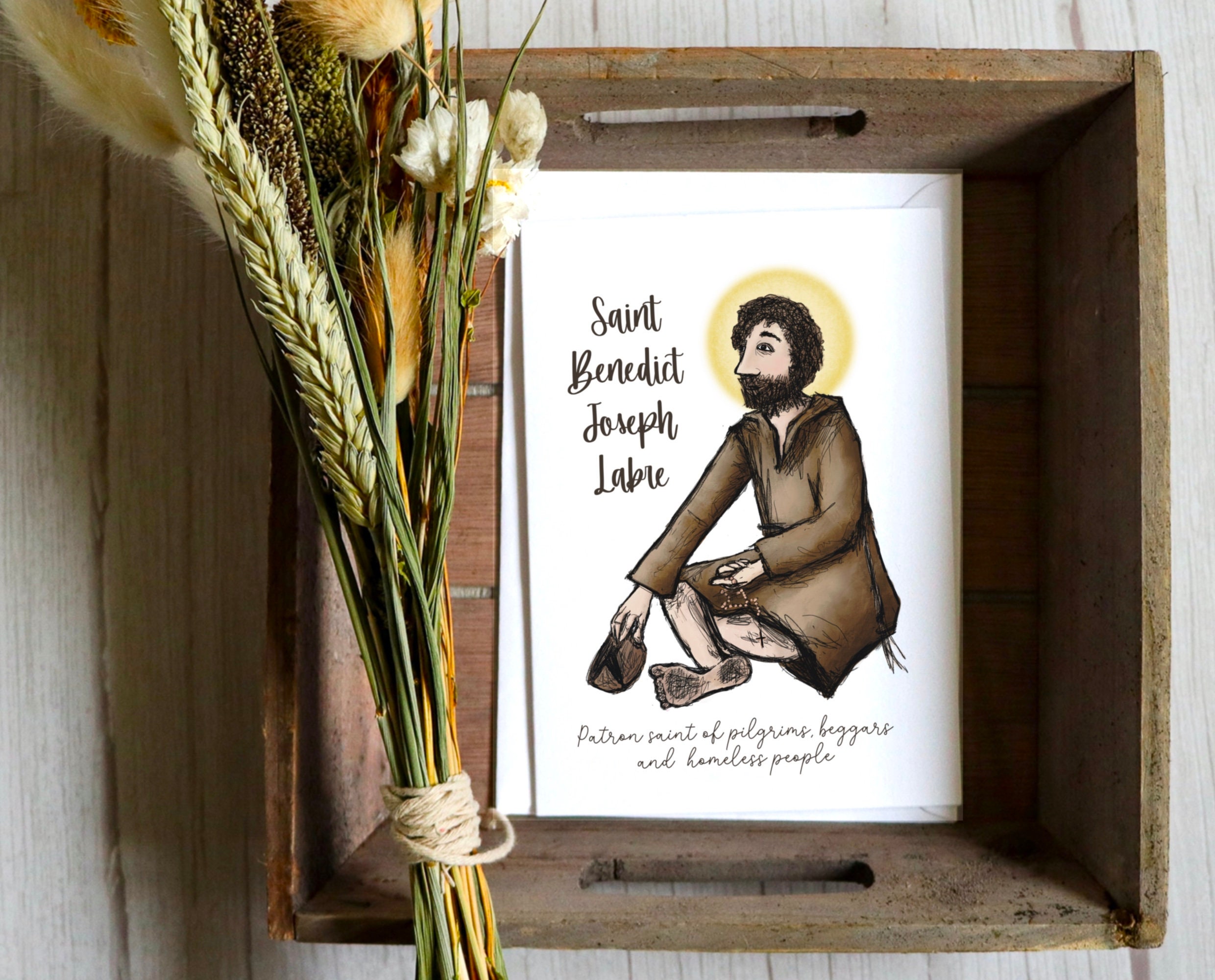 St Benedict Joseph Labre Printable Card: Catholic Patron Saint of ...