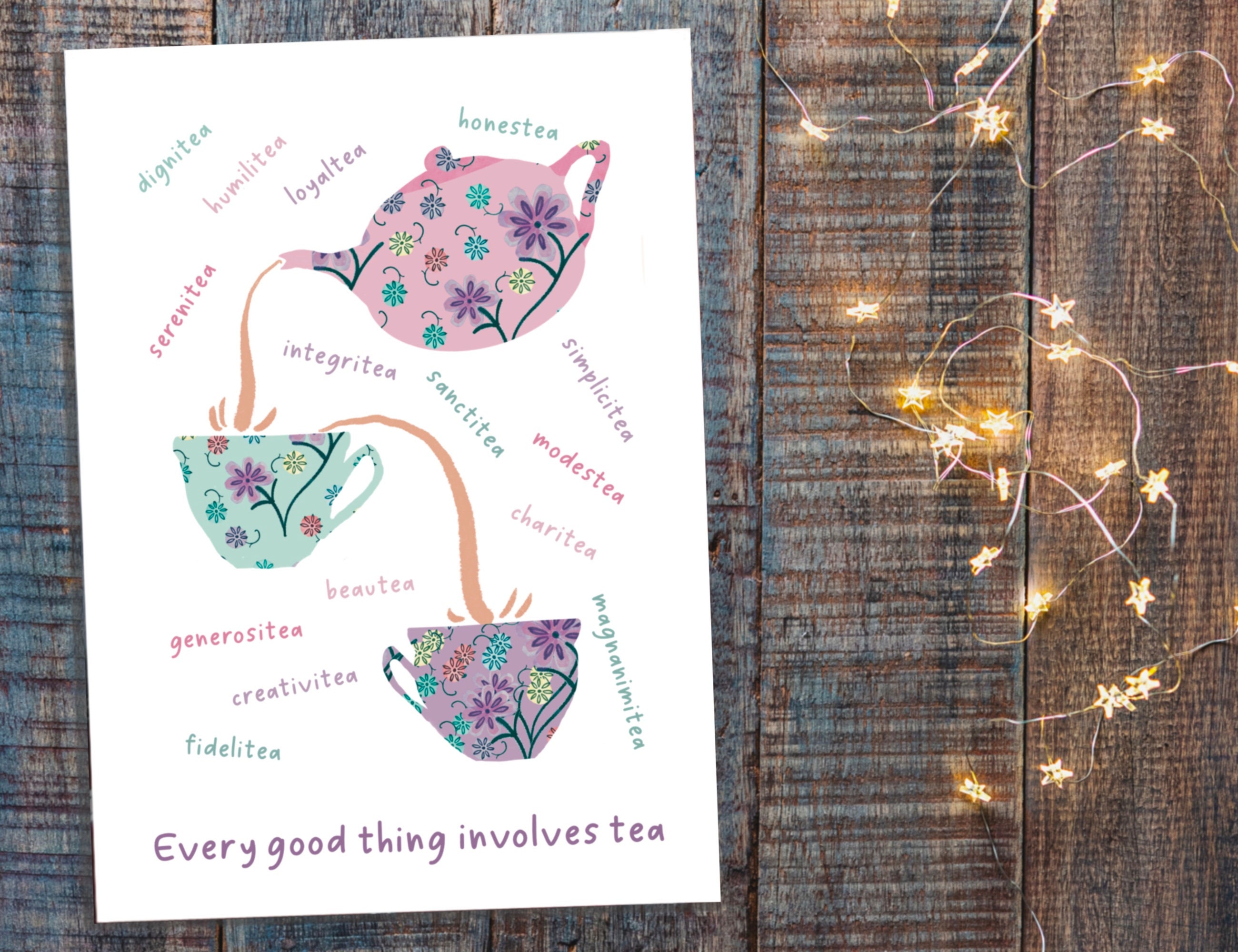 Funny Tea Card Printable | Digital Download | Friendship Card ...