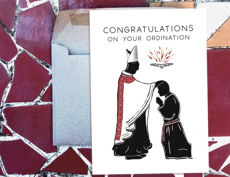 Ordination Card: Congratulations Gift for a Priest or Deacon (digital ...