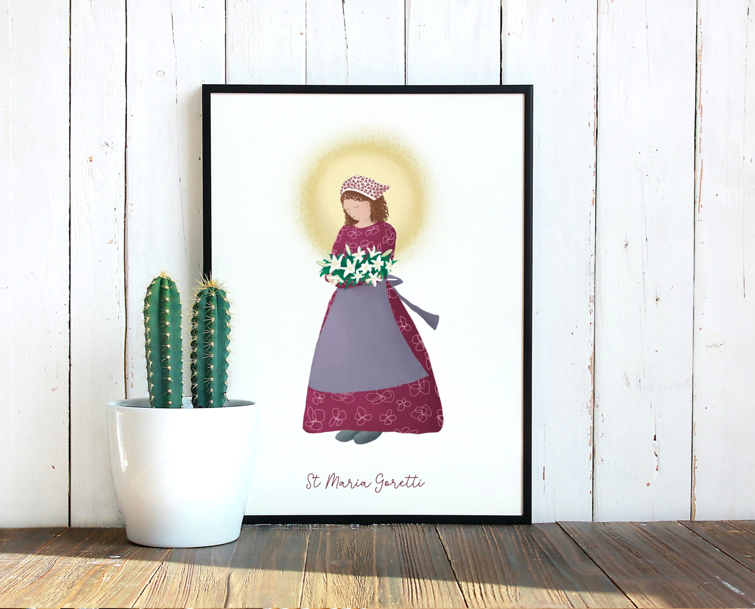 St Maria Goretti Art Print: Catholic Confirmation Gift (digital ...