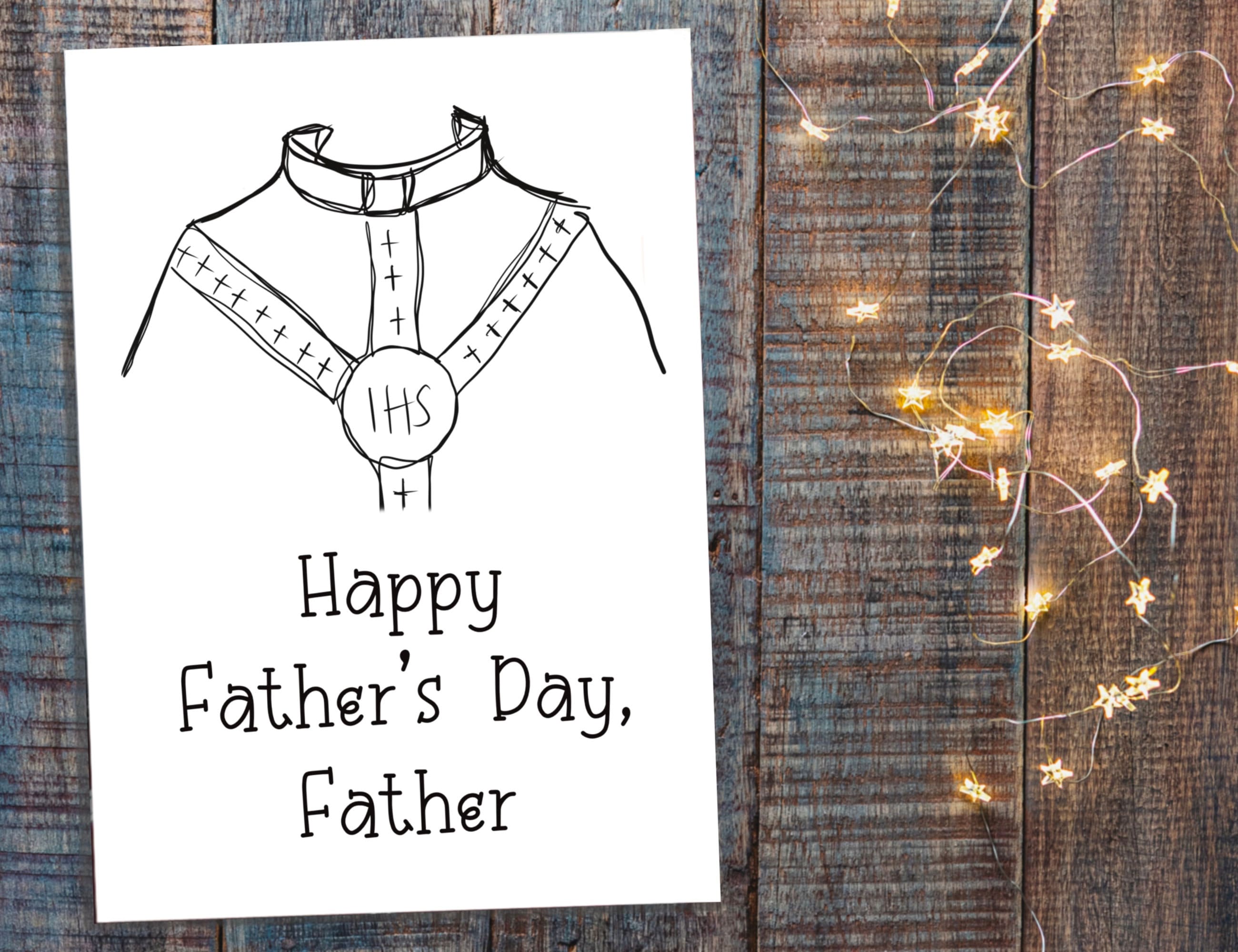 Father's Day Card for Priest: Catholic Clergy Greeting Card Digital ...