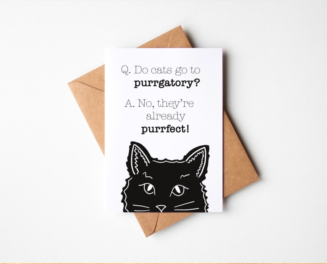 Funny Religious Cat Card Printable | Digital Download | Humorous Cat ...