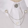 Silver / Gold Shirt Shirt Button Cover Brooch, Collar Chain Brooch ...