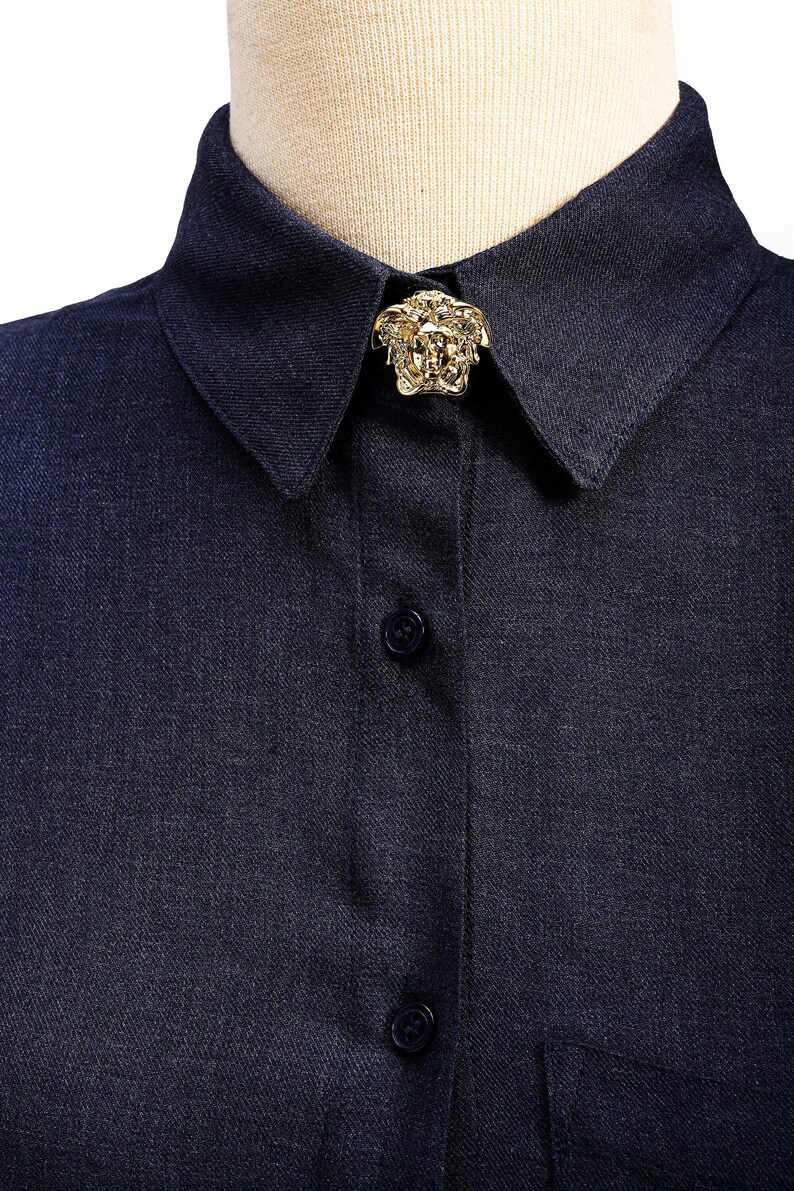 Silver / Gold Shirt Shirt Button Cover Brooch, Collar Clip, Collar ...