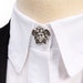 Silver / Gold Shirt Shirt Button Cover Brooch, Collar Chain Brooch ...