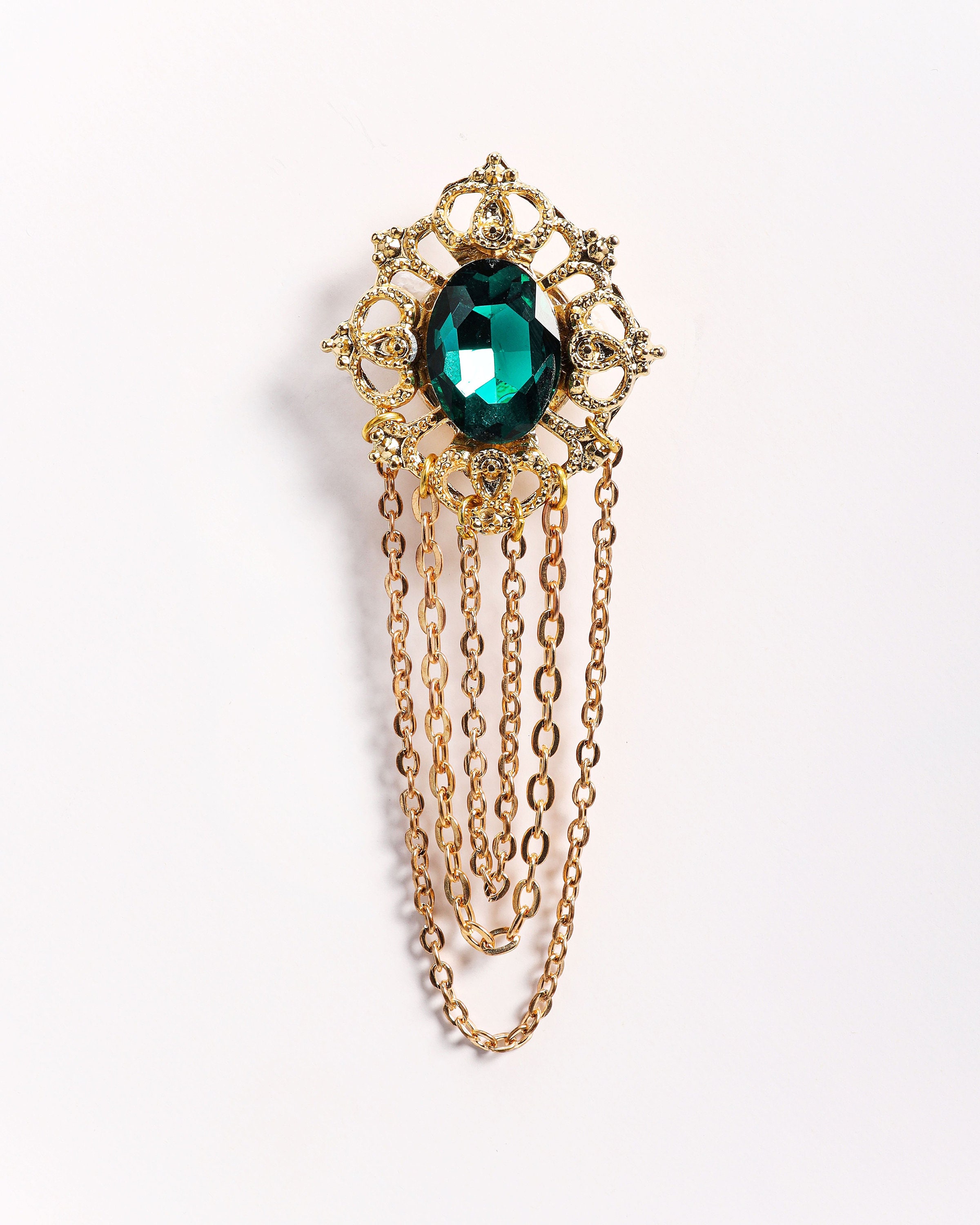 Handmade Gold/silver Shirt Button Cover Chain Brooch Button - Etsy