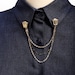Silver / Gold Shirt Shirt Button Cover Brooch, Collar Chain Brooch ...