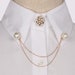 Silver / Gold Shirt Shirt Button Cover Brooch, Collar Chain Brooch ...