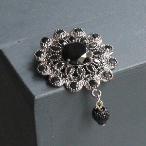 Handmade Black Color Jacket Brooch, Jacket Brooches for Her, Shirt ...