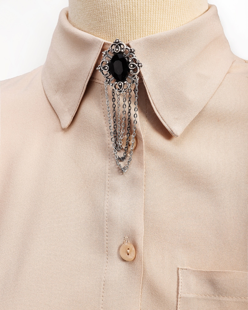 Handmade Gold/silver Shirt Button Cover Chain Brooch Button - Etsy