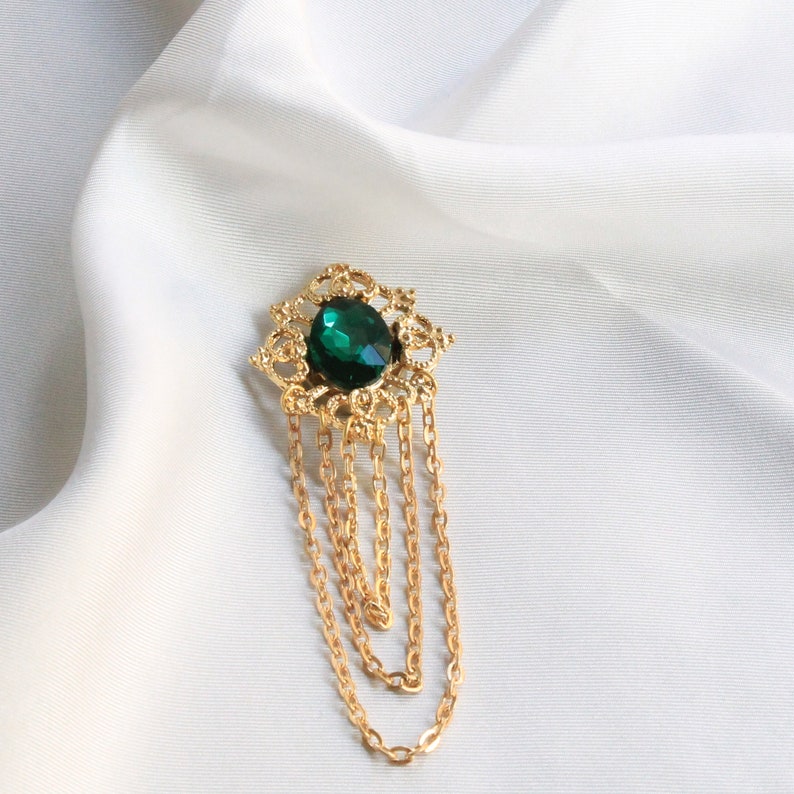 Handmade Gold/silver Shirt Button Cover Chain Brooch Button - Etsy