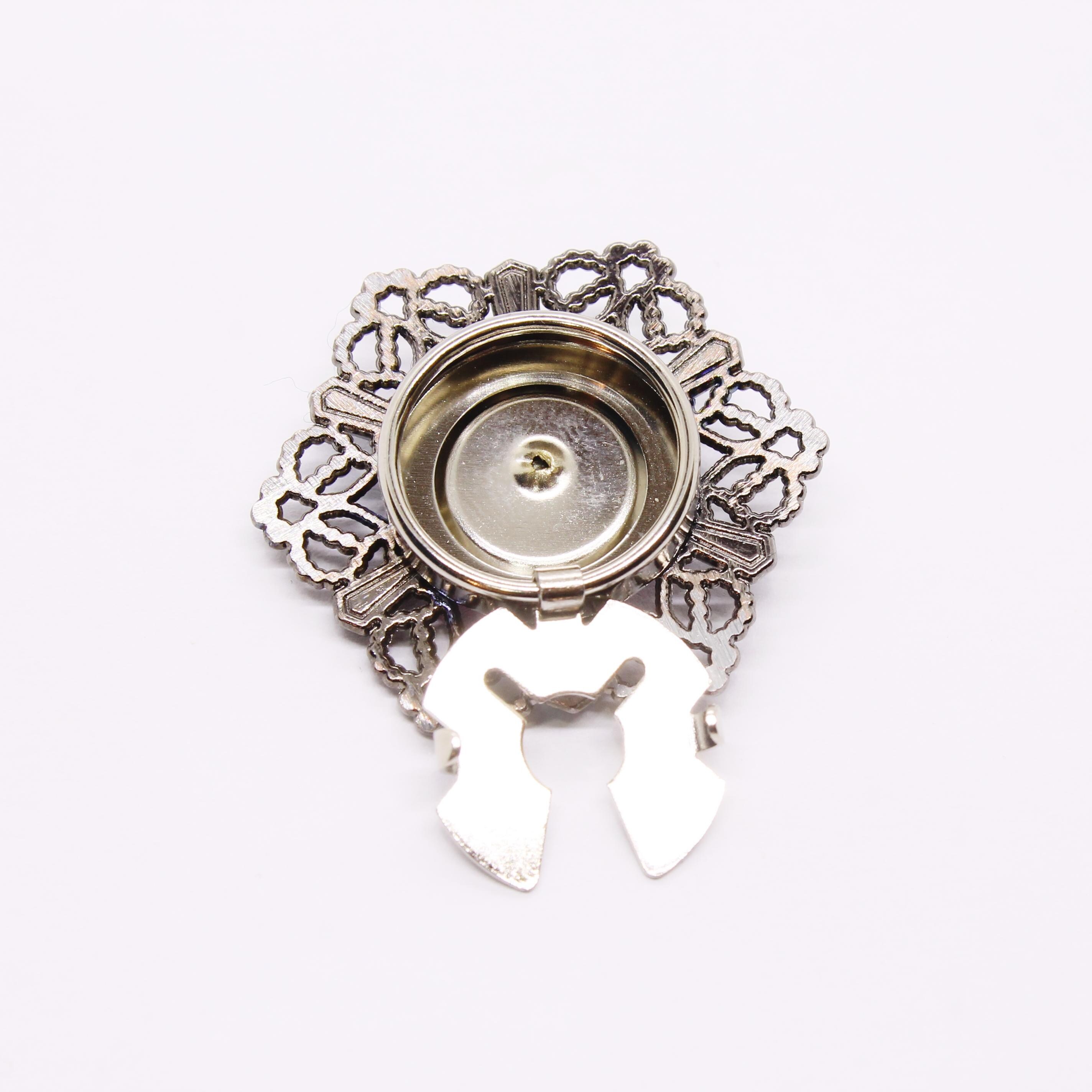Handmade Gold/silver Shirt Button Cover Brooch, Woman Lady Shirt Button ...