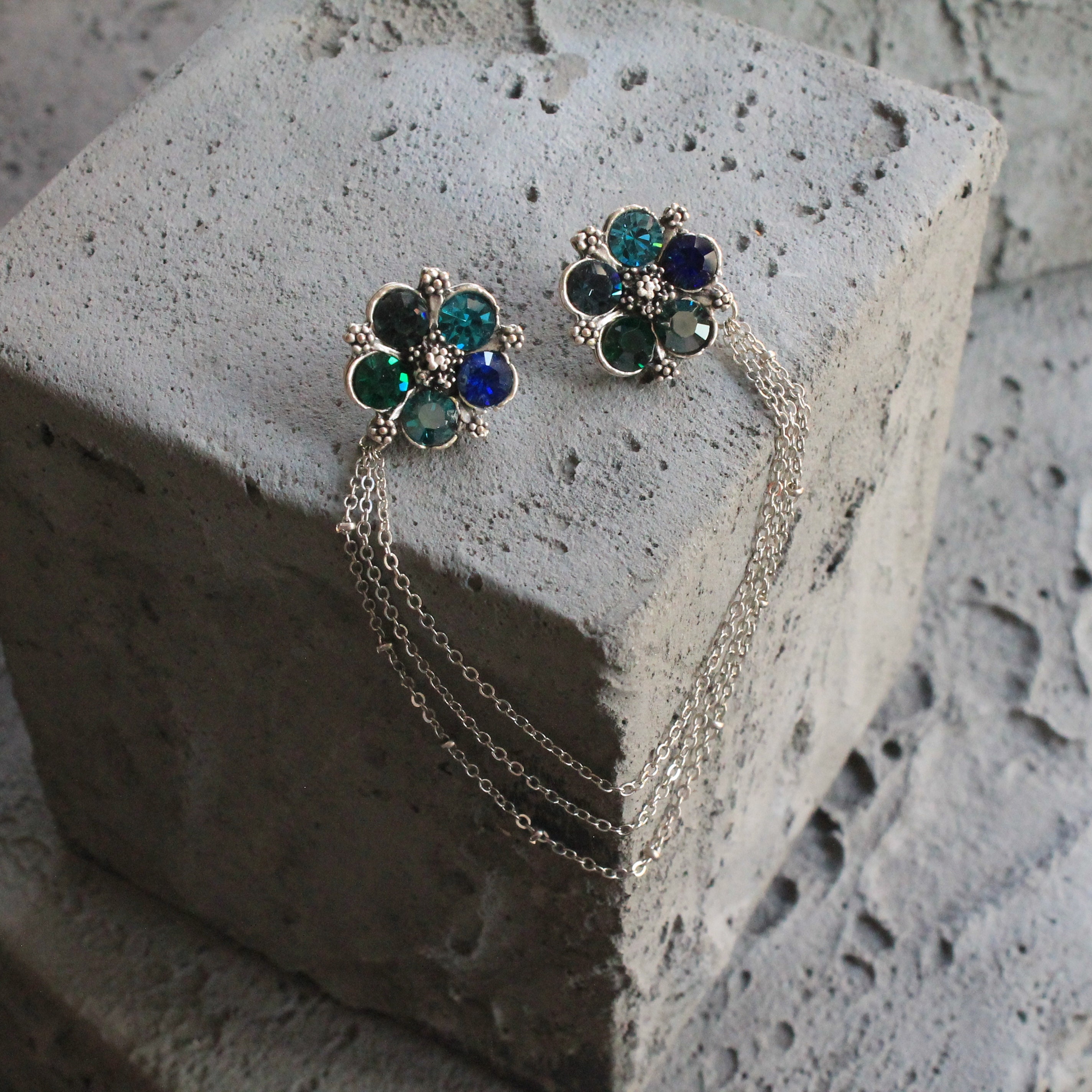 Flower Shirt Collar Chain Brooch Collar Clip Collar Pin - Etsy