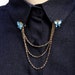 Butterfly Gold Shirt Collar Chain Pin, Jacket Lapel Pin Brooch, Women ...