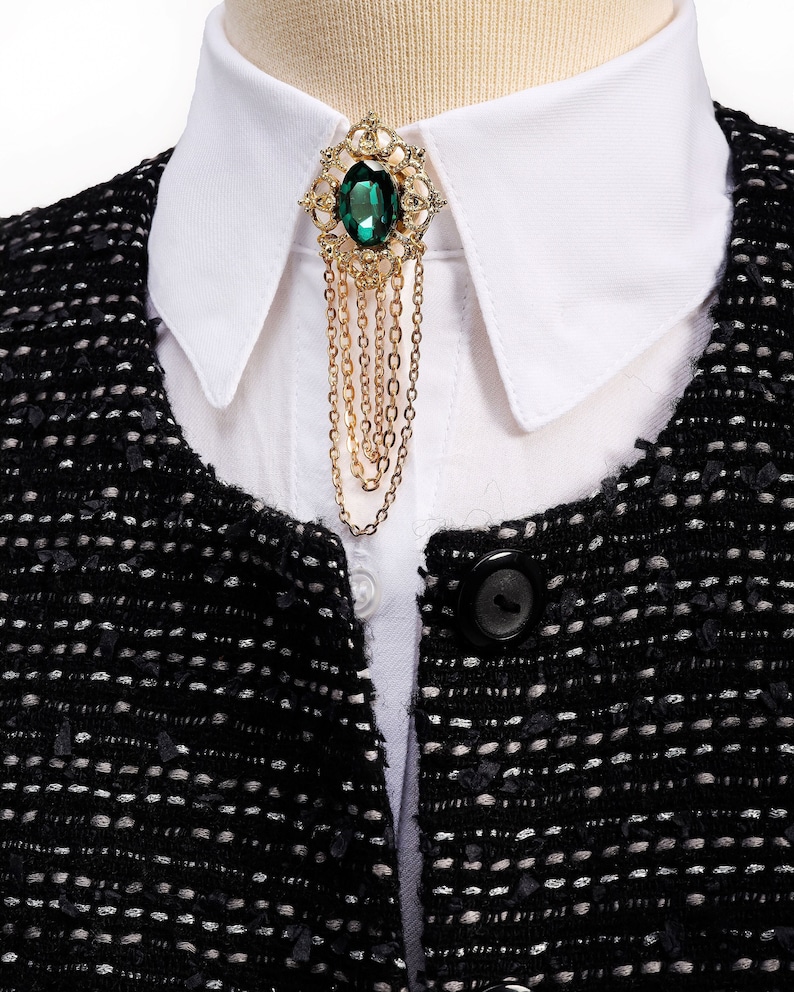 Handmade Gold/silver Shirt Button Cover Chain Brooch Button - Etsy