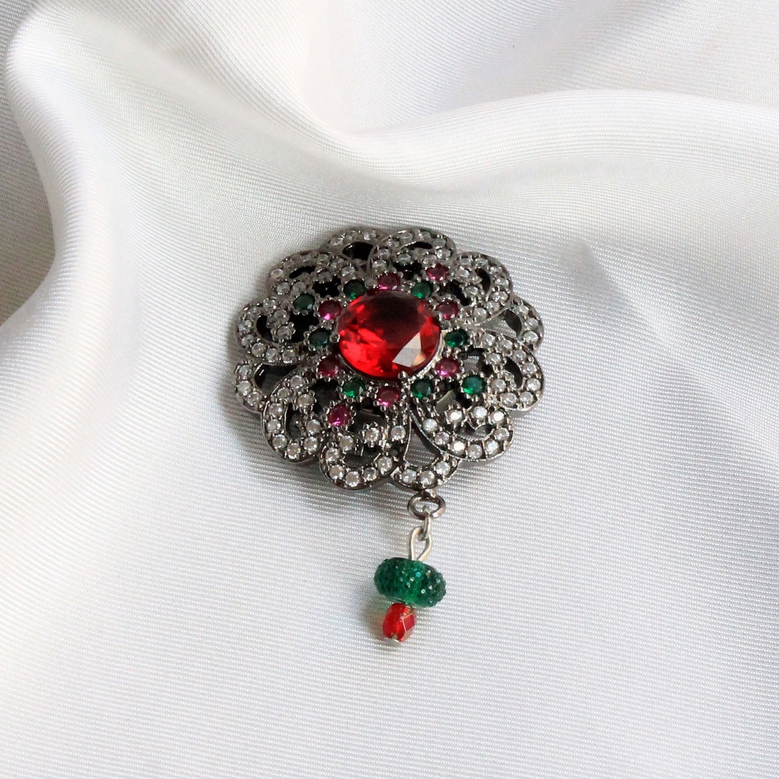 Silver Handmade Shirt Button Cover Brooch, Button Pin, Shirt Jewelry ...