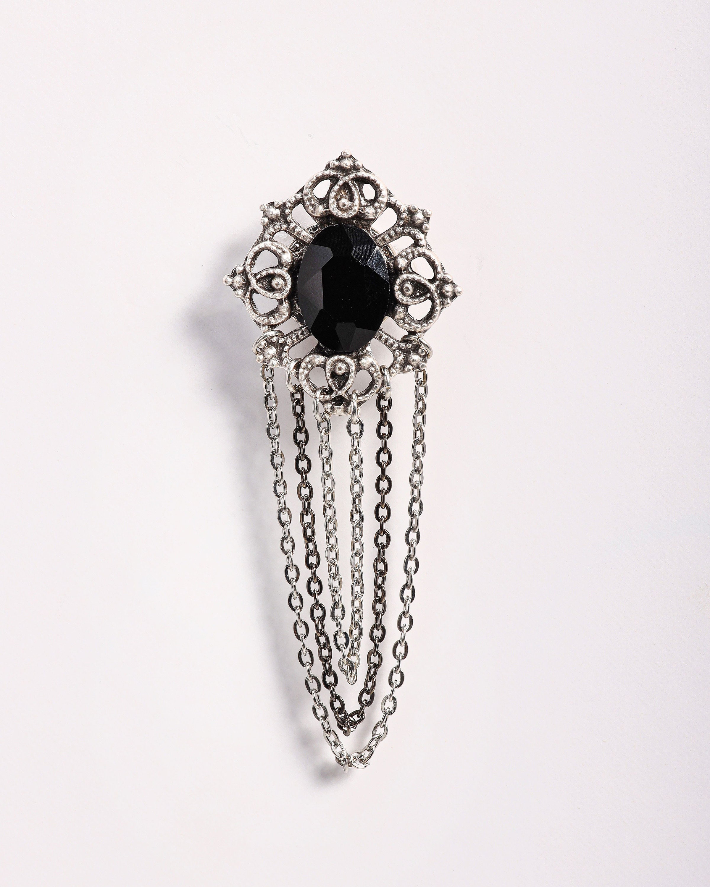 Handmade Gold/silver Shirt Button Cover Chain Brooch Button - Etsy