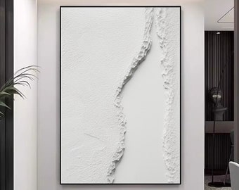 White Textured Wall Art Large White Abstract Art White Abstract Wall Art White 3d Textured Art ...